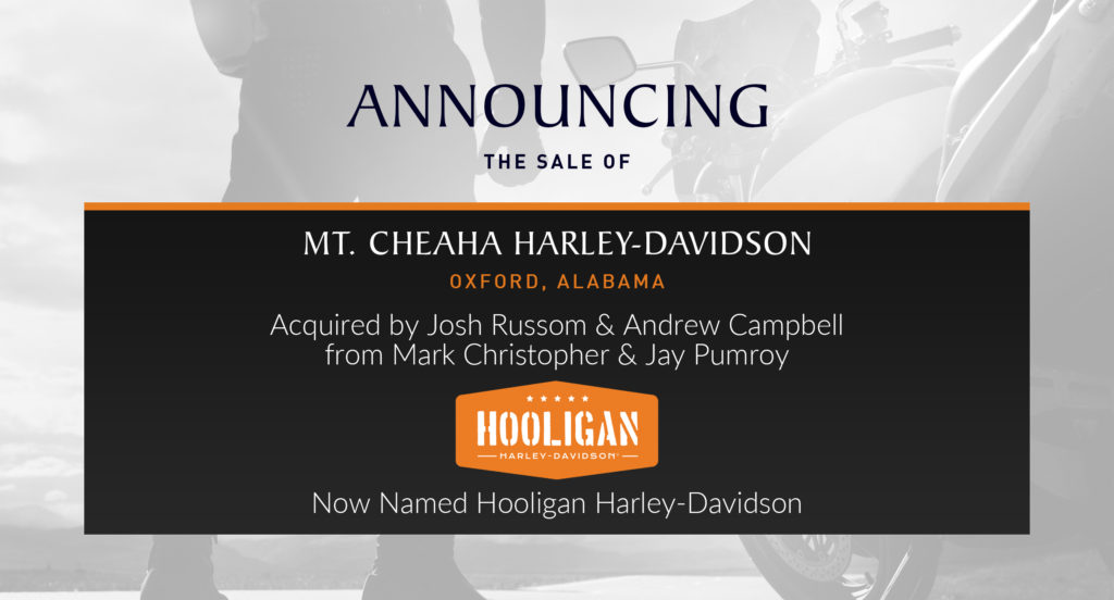 Mark Christopher Sells Mt. Cheaha H-D in Alabama to Josh Russom ...