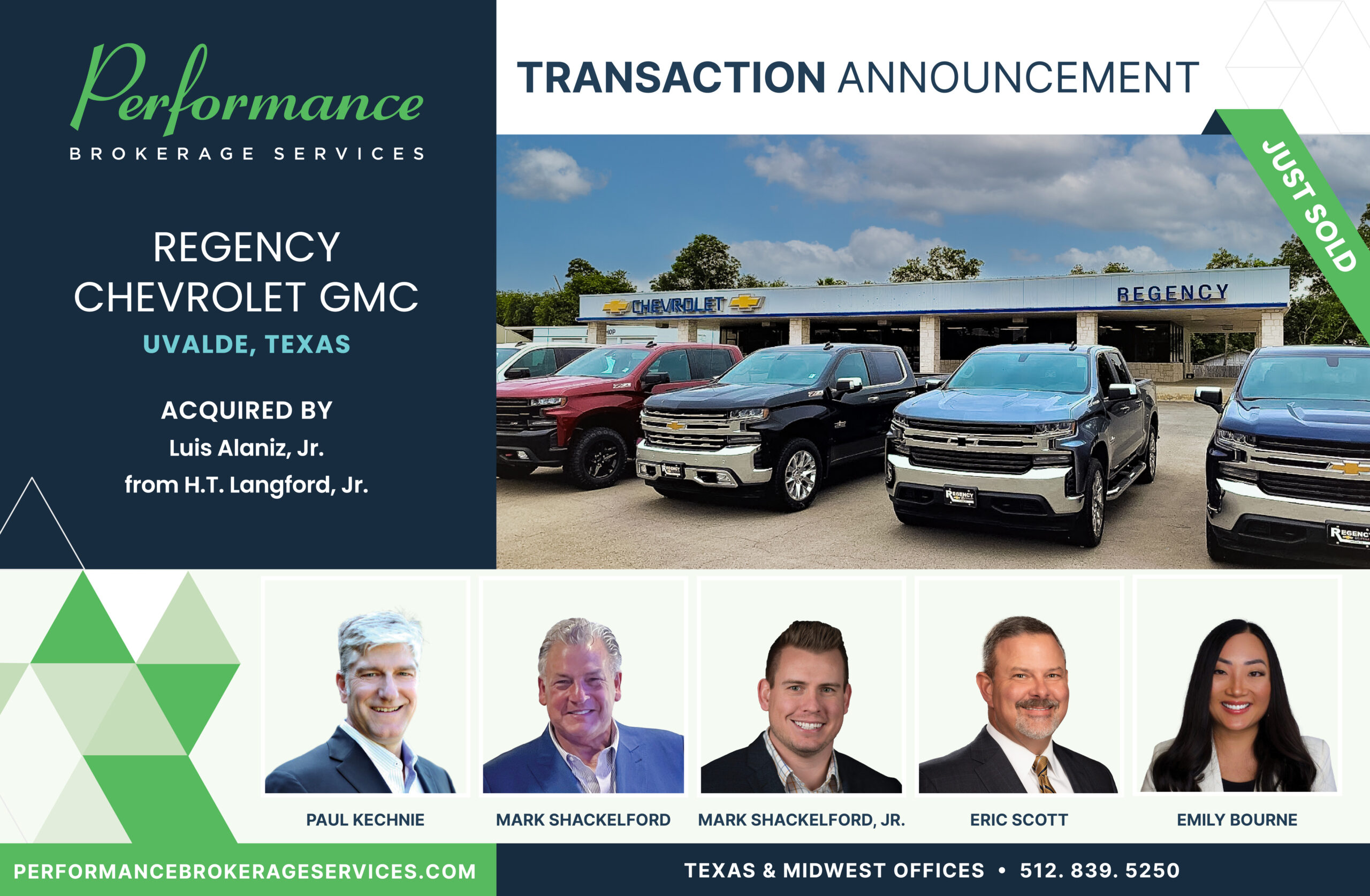 Luis Alaniz, Jr. Acquires Regency Chevrolet GMC in Uvalde, Texas from H ...